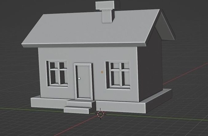 A low poly house for starting your blender journey free 3D model | CGTrader