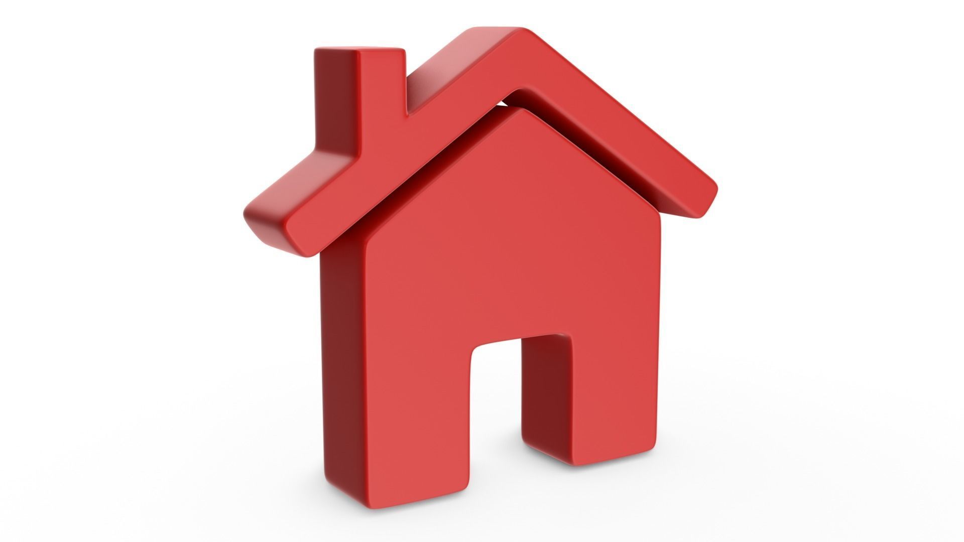 3D model Red House Icon VR / AR / low-poly | CGTrader