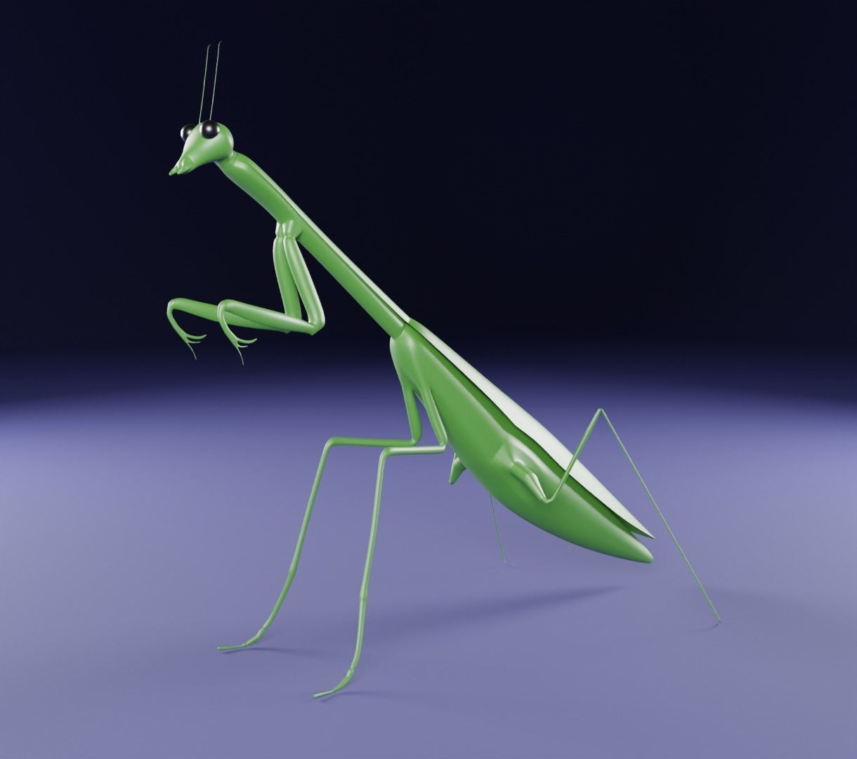 3D model Mantis low poly 3D model for 3D print VR / AR / low-poly ...
