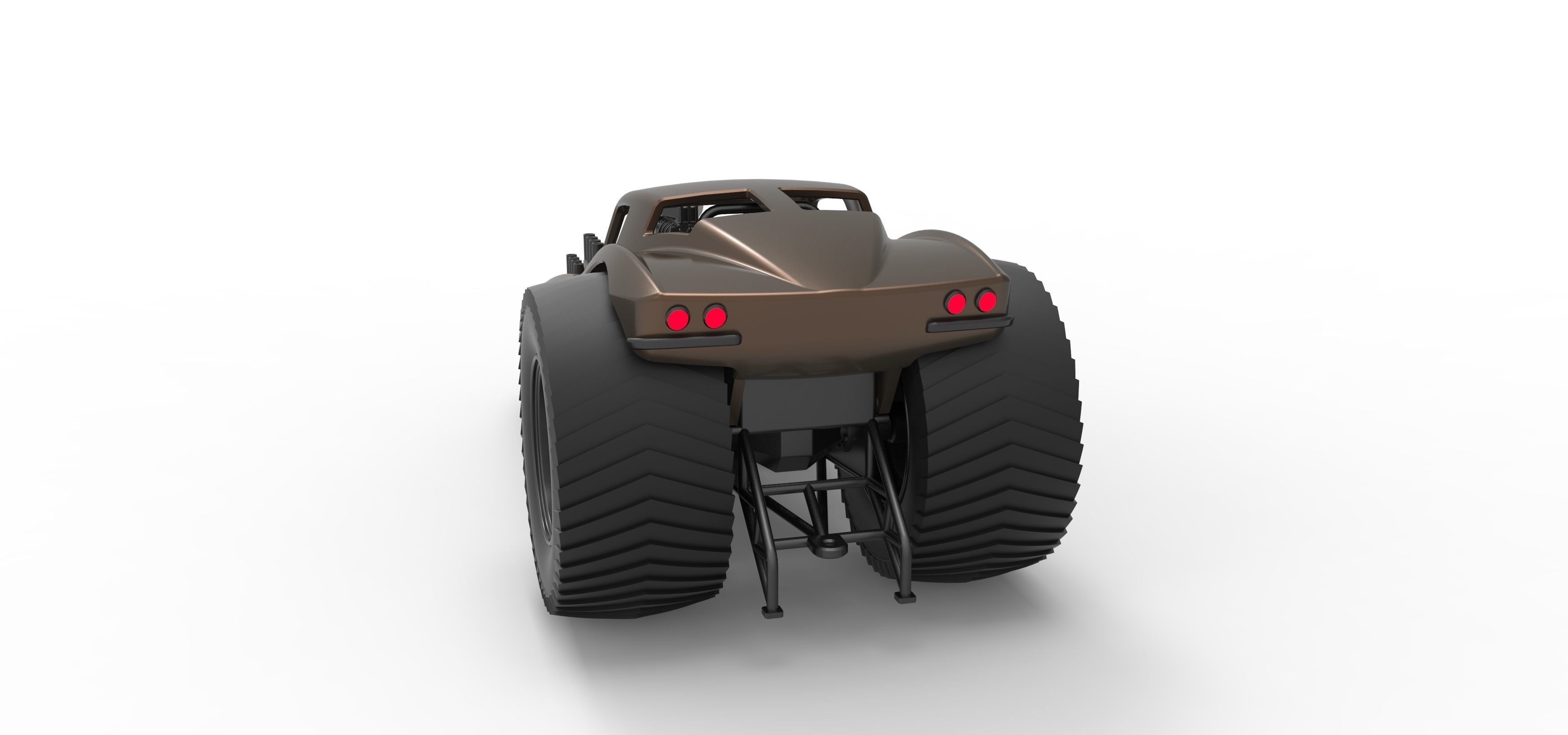 Pulling truck 2wd with Car shell Version 2 Scale 1 to 25 3D model 3D ...