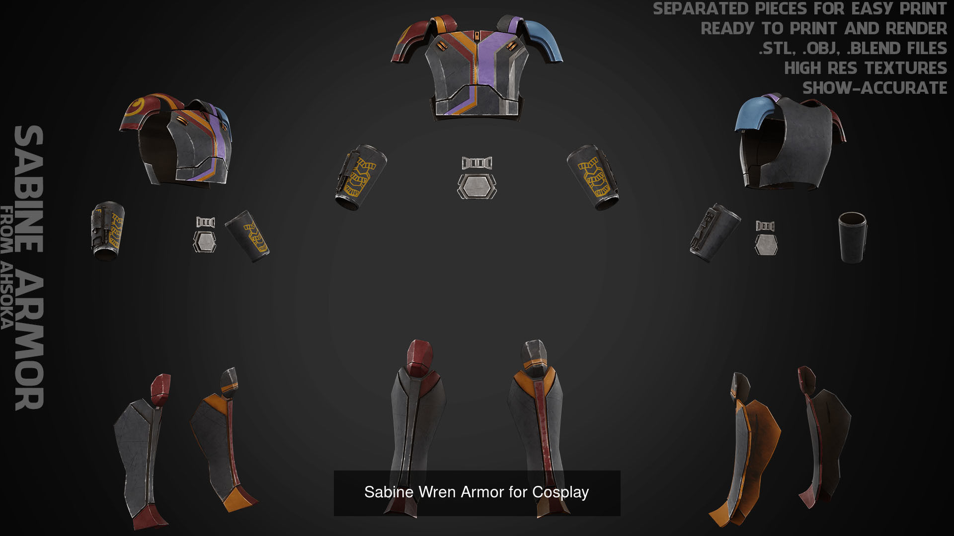 Sabine Wren Full Armor with Westar for Cosplay 3D Model Collection 3D ...