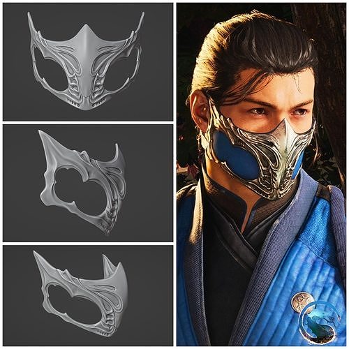 Sub Zero mask from MK1 - Polar Vortex 3D model 3D printable | CGTrader