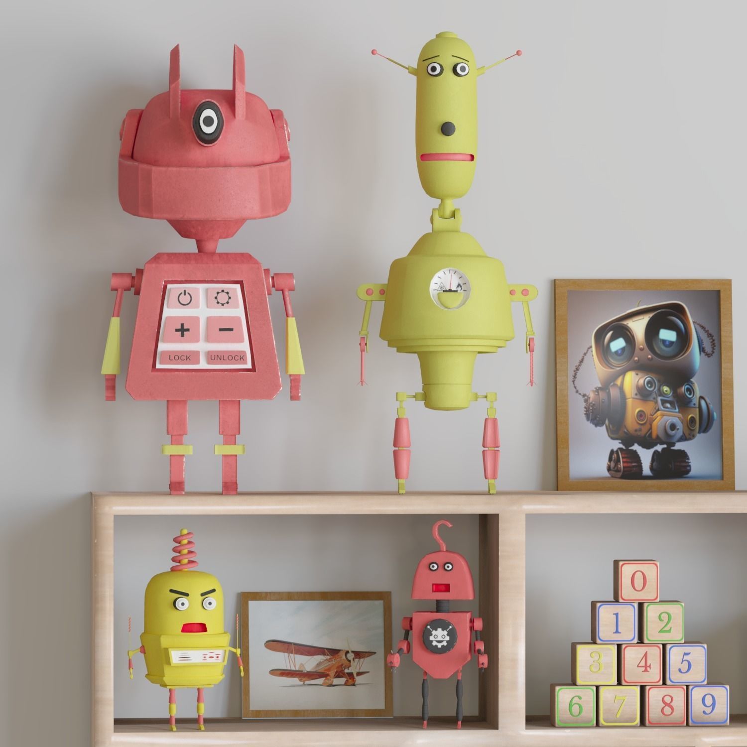 Decor set for kids with toys 3D model | CGTrader