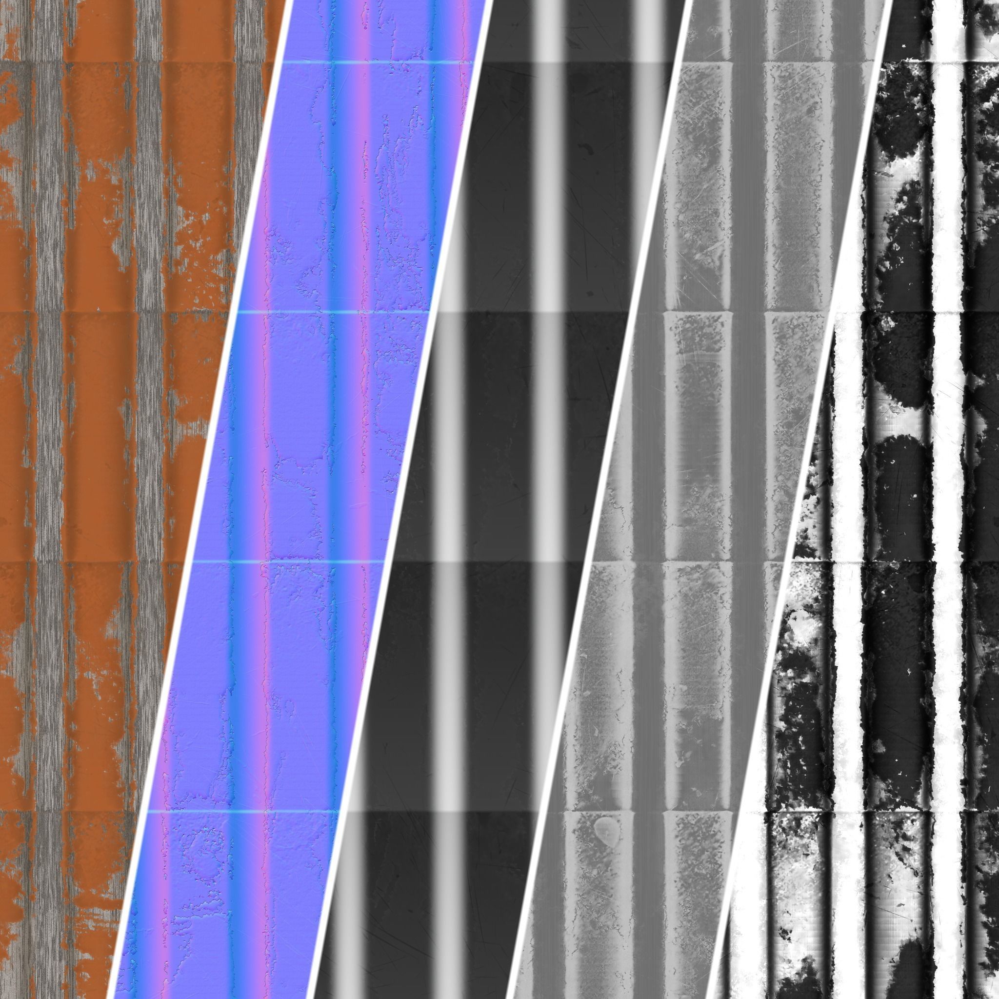 Texture Roof Tile Materials 100- Metal Roofing By Snow - Sbsar Pbr 4k ...