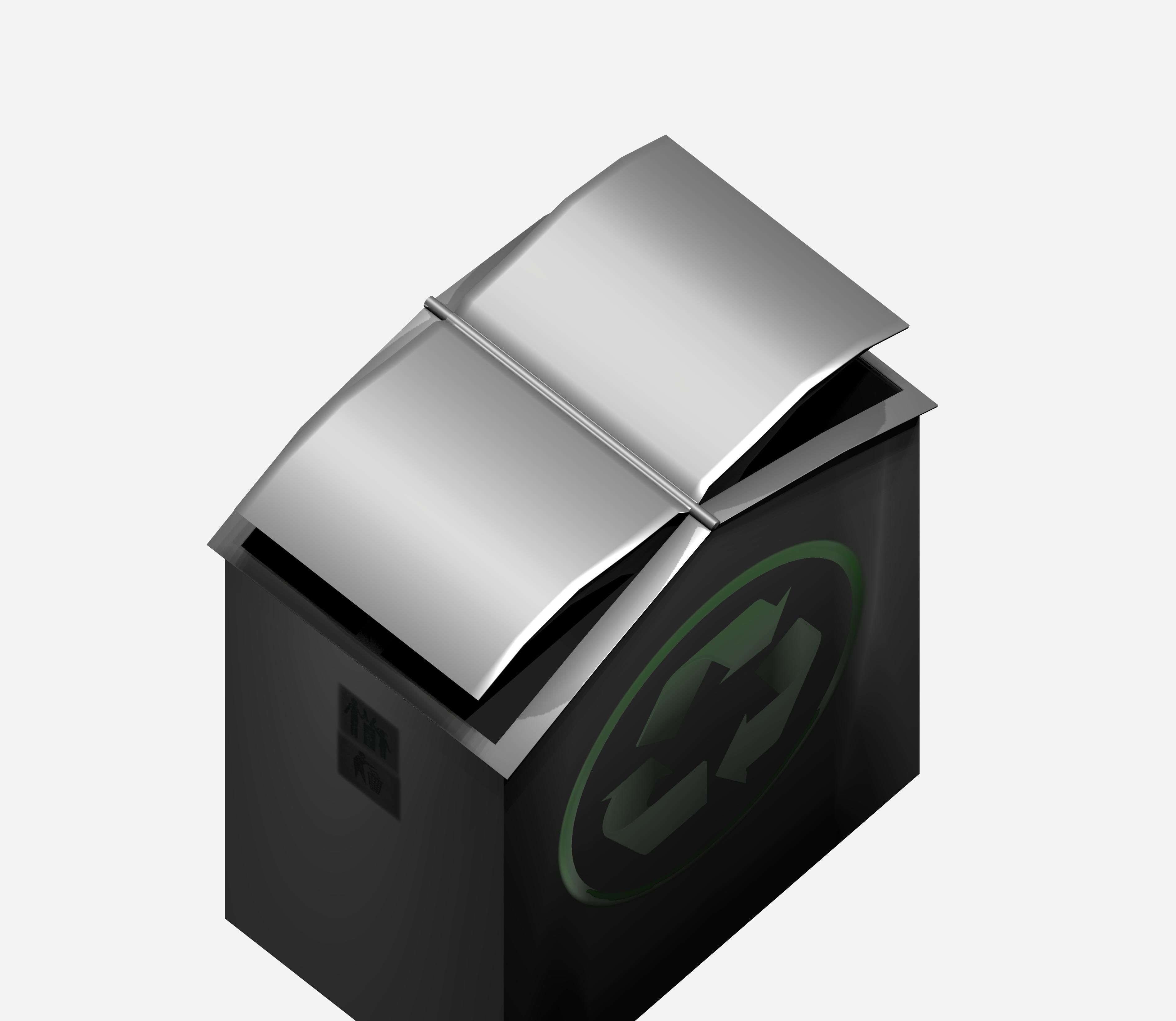 3D model Metal box type metal dust bin VR / AR / low-poly | CGTrader