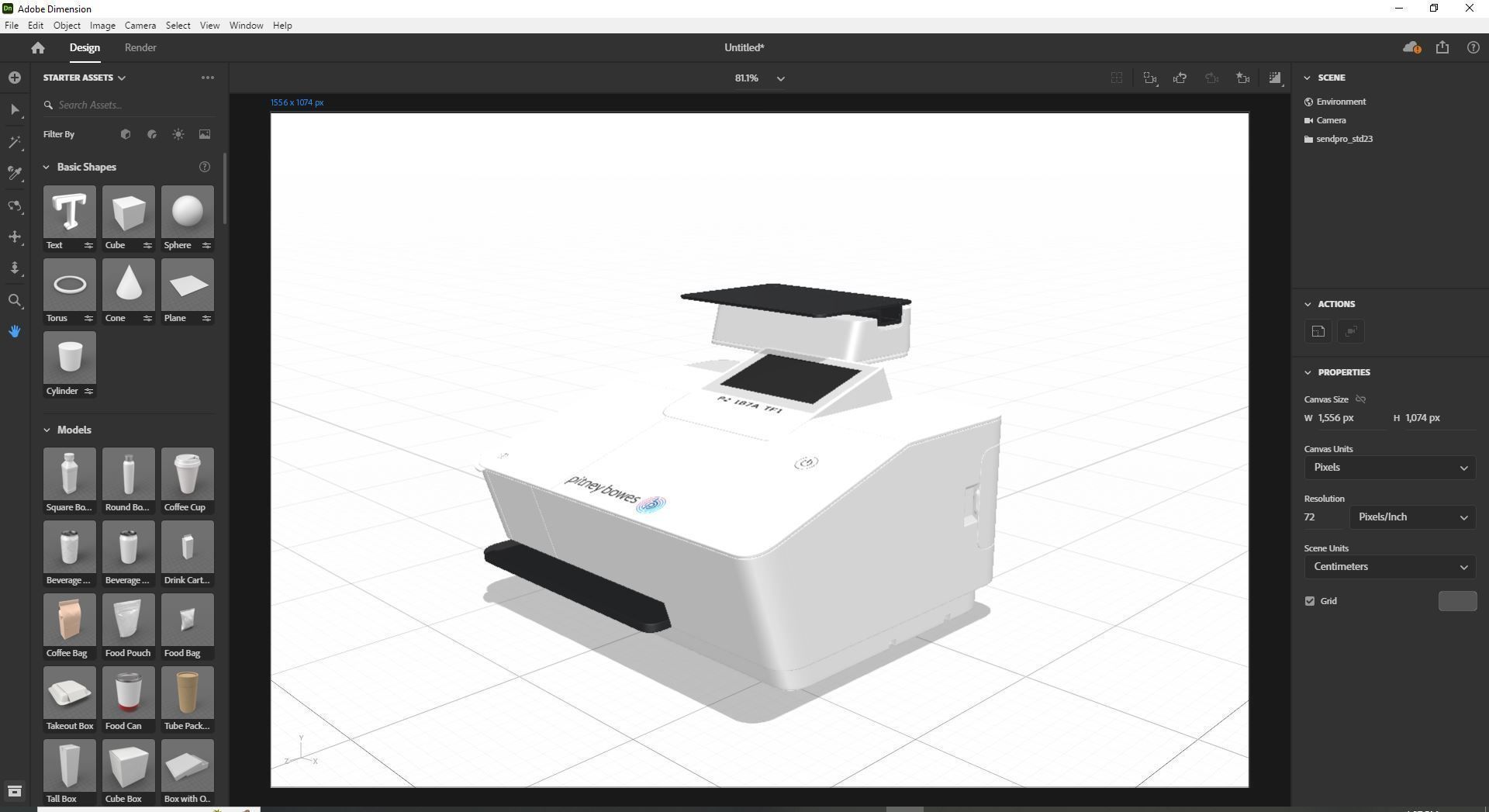 Pitneybowes SendPro Online Printer 3D model | CGTrader