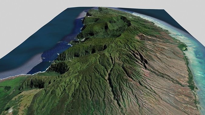 Island of Molokai Kaunakakai Maui County 3D model | CGTrader