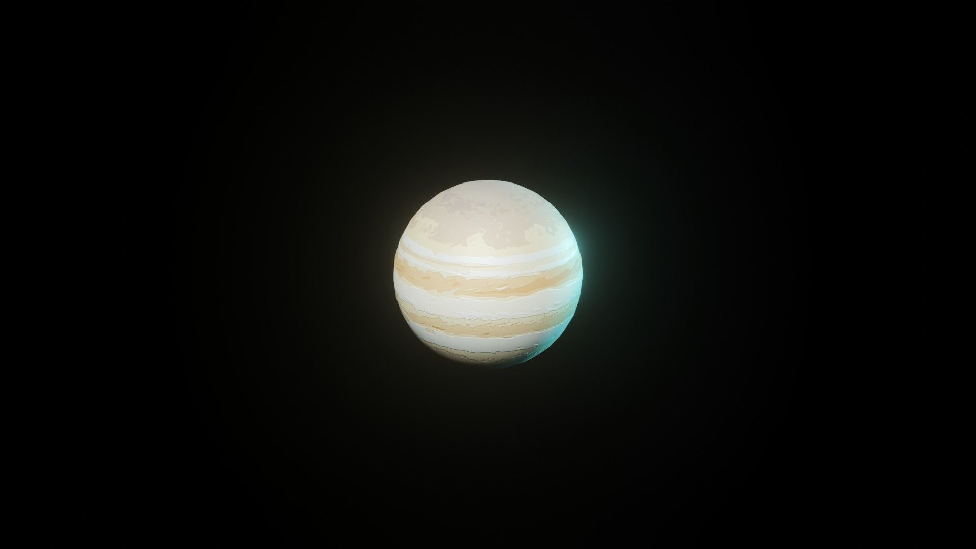 3D model Stylized Planet Jupiter 3D Model 2k 4k 8k Textures VR / AR ...