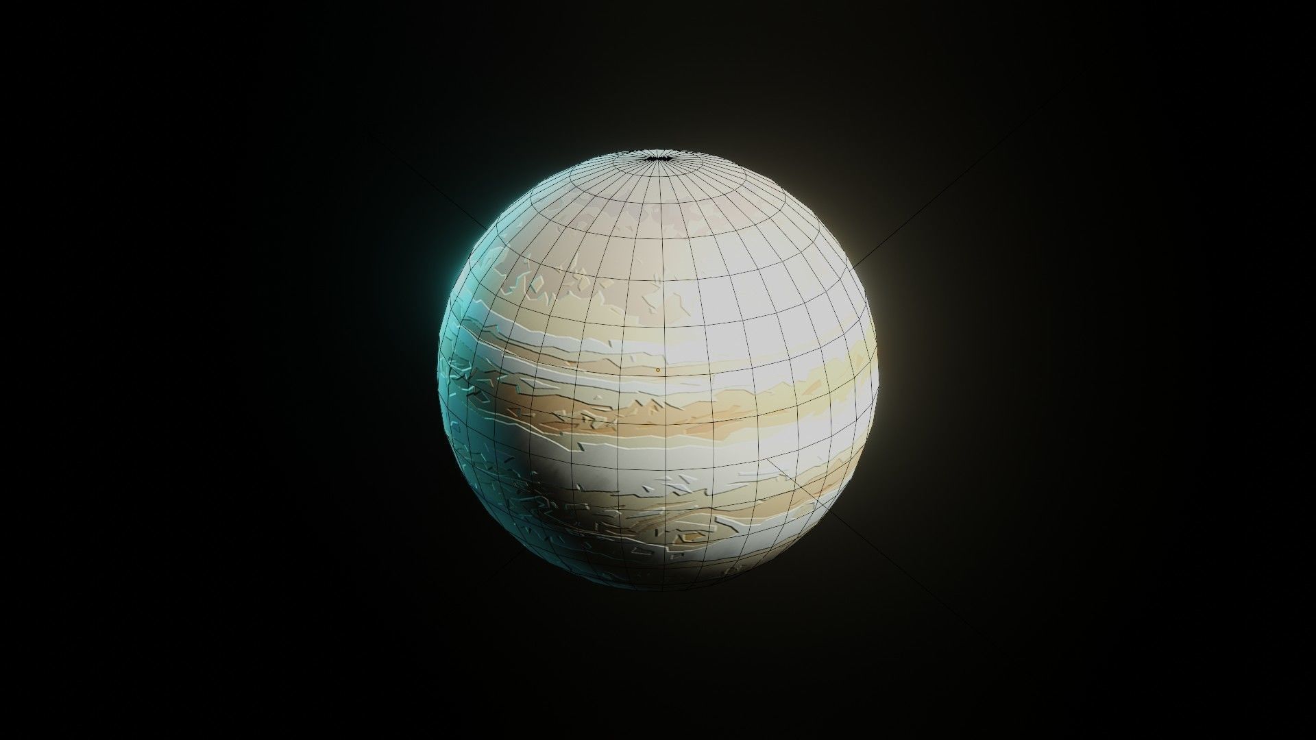 3D model Stylized Planet Jupiter 3D Model 2k 4k 8k Textures VR / AR ...