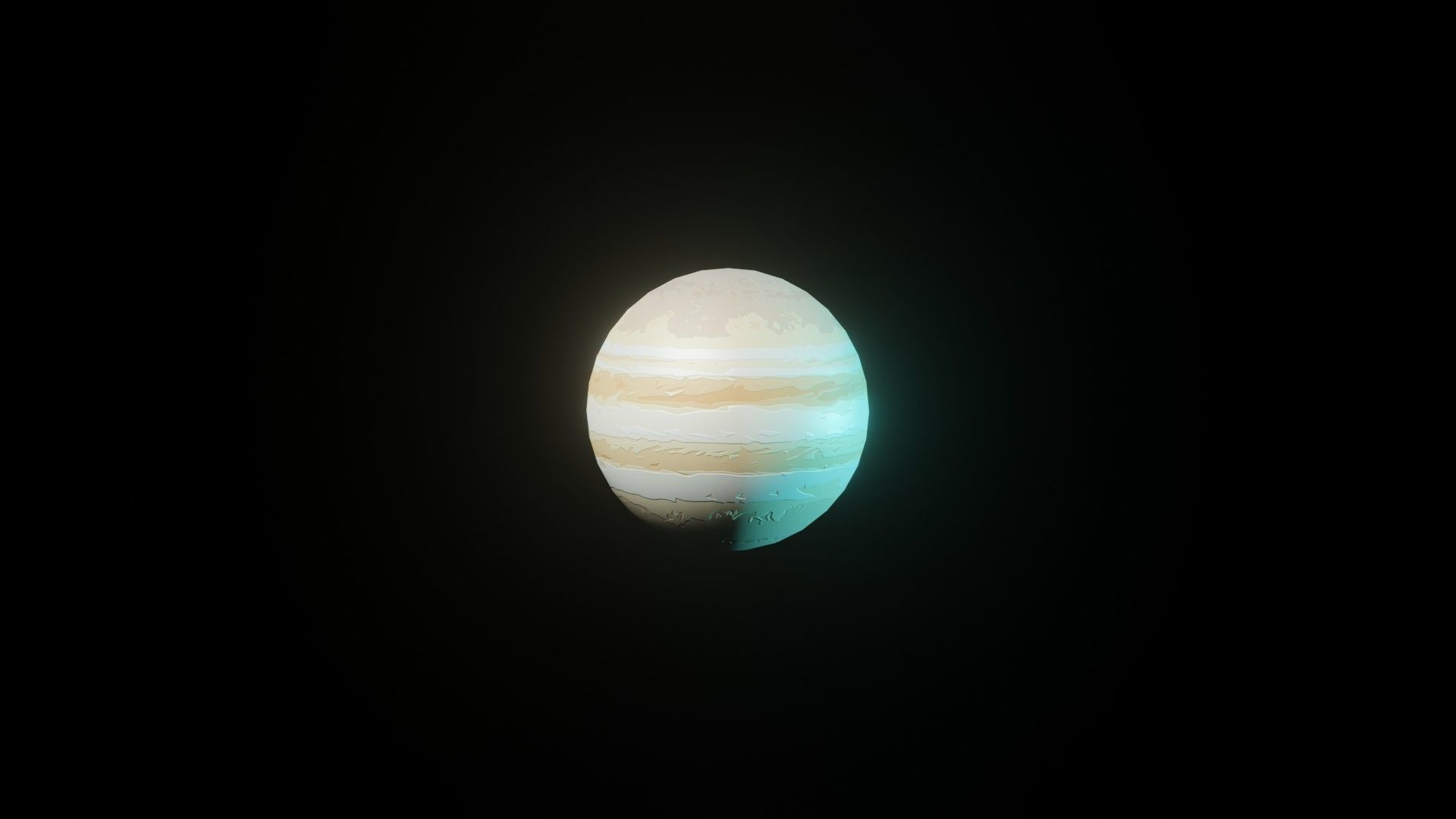 3D model Stylized Planet Jupiter 3D Model 2k 4k 8k Textures VR / AR ...