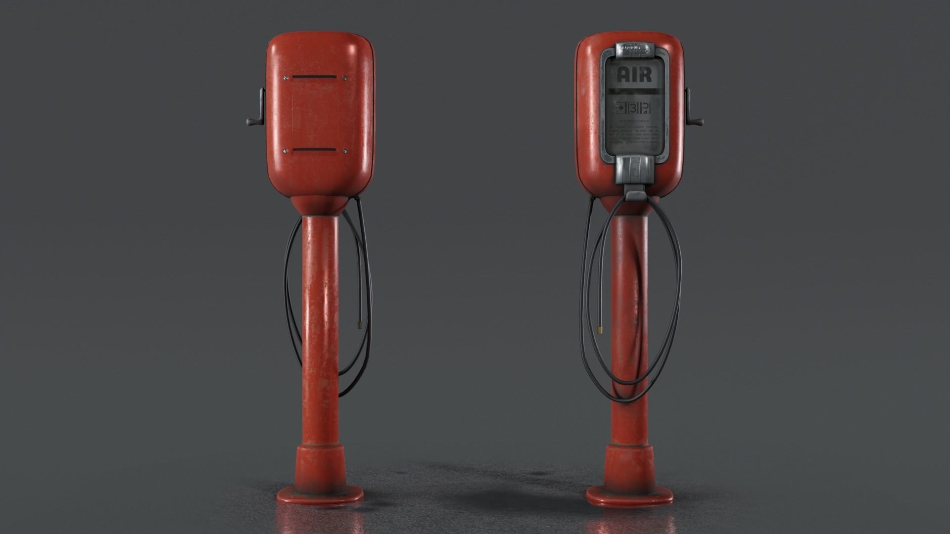 3D model Vintage Air Pump - Gas Station Prop VR / AR / low-poly | CGTrader