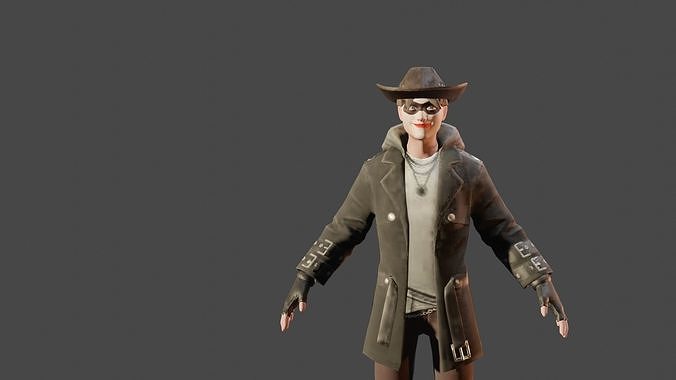 3D model 3d glb halloween man made in blender VR / AR / low-poly | CGTrader