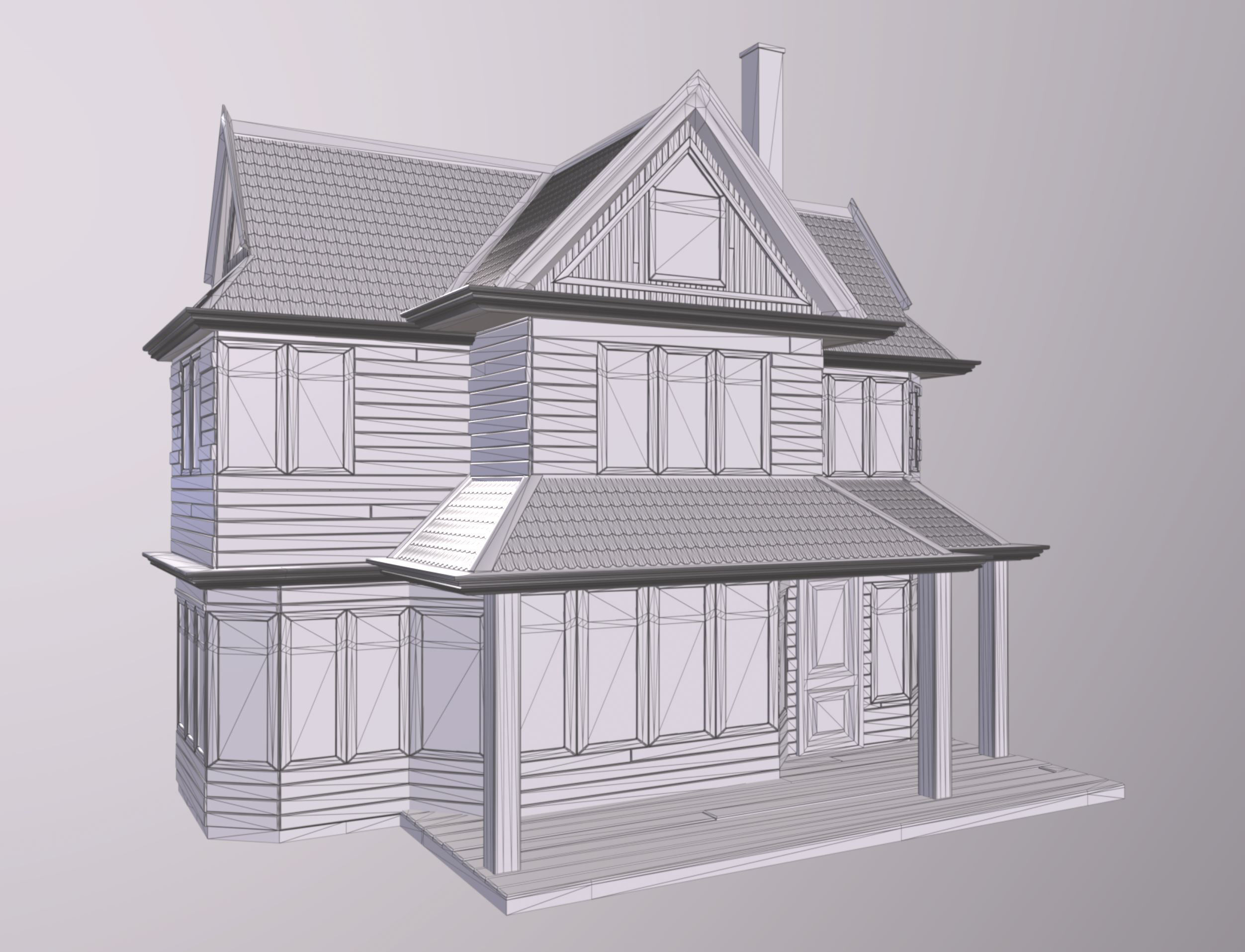 3D model Old Horror House VR / AR / low-poly | CGTrader
