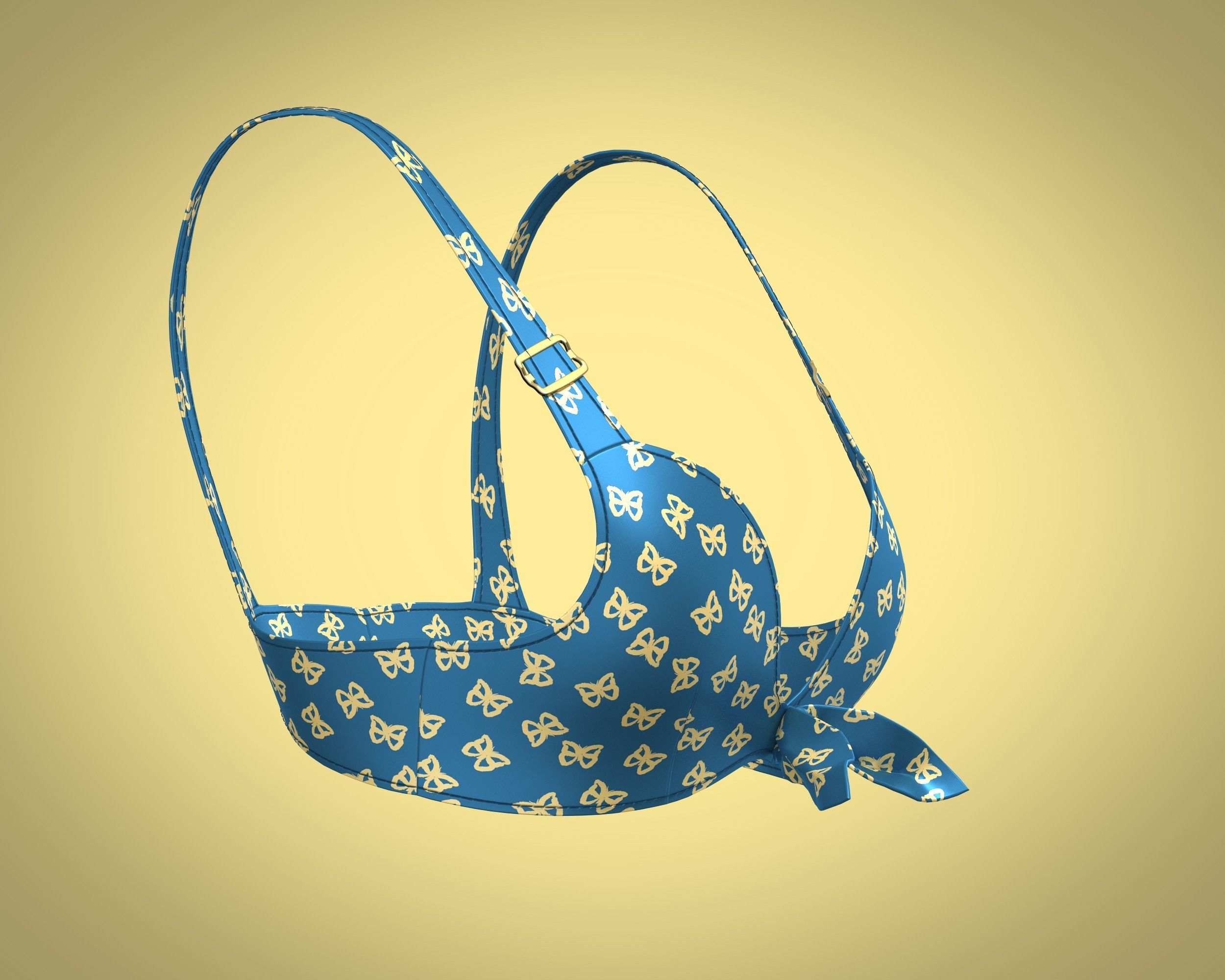 Girls Printed Bra V2 3D model | CGTrader