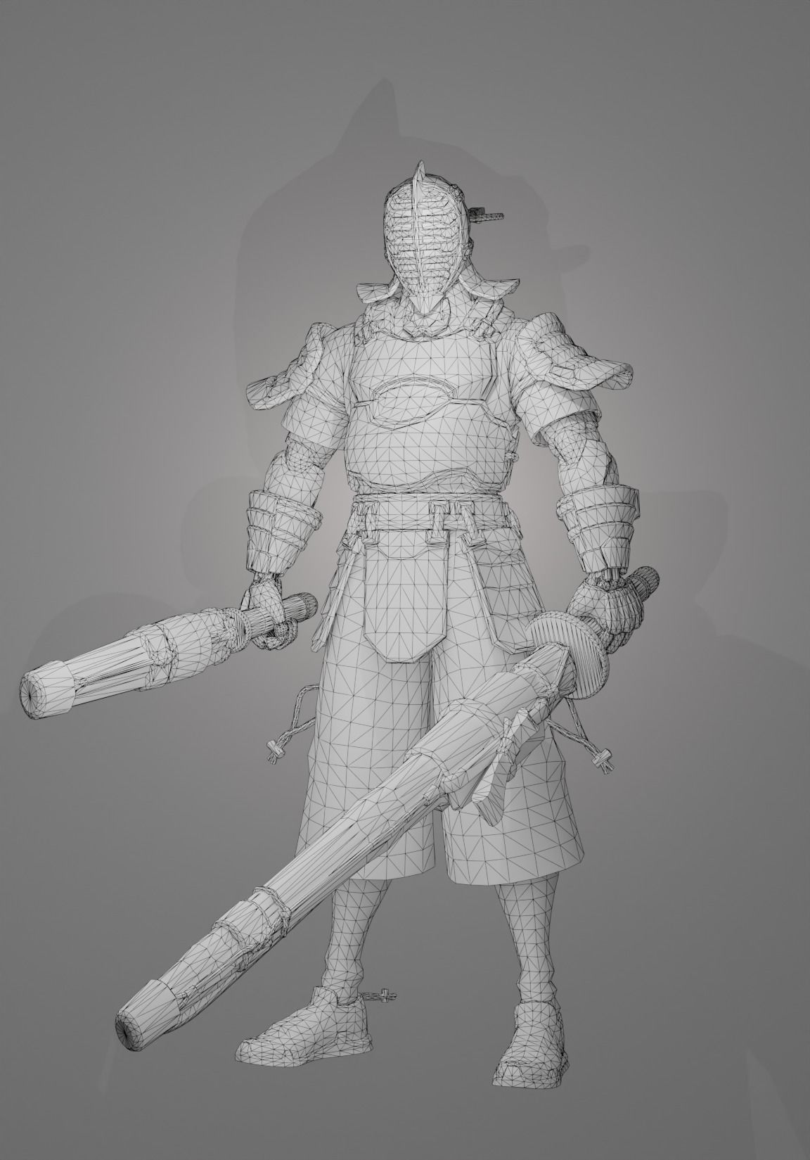 3D model Kendoka Genji Overwatch Low-poly 3D model VR / AR / low-poly ...