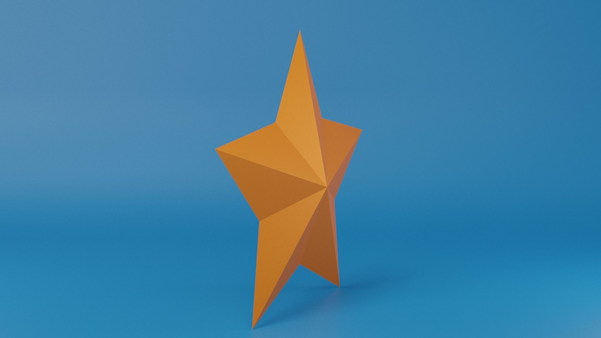 3D model Orange Star Icon VR / AR / low-poly | CGTrader