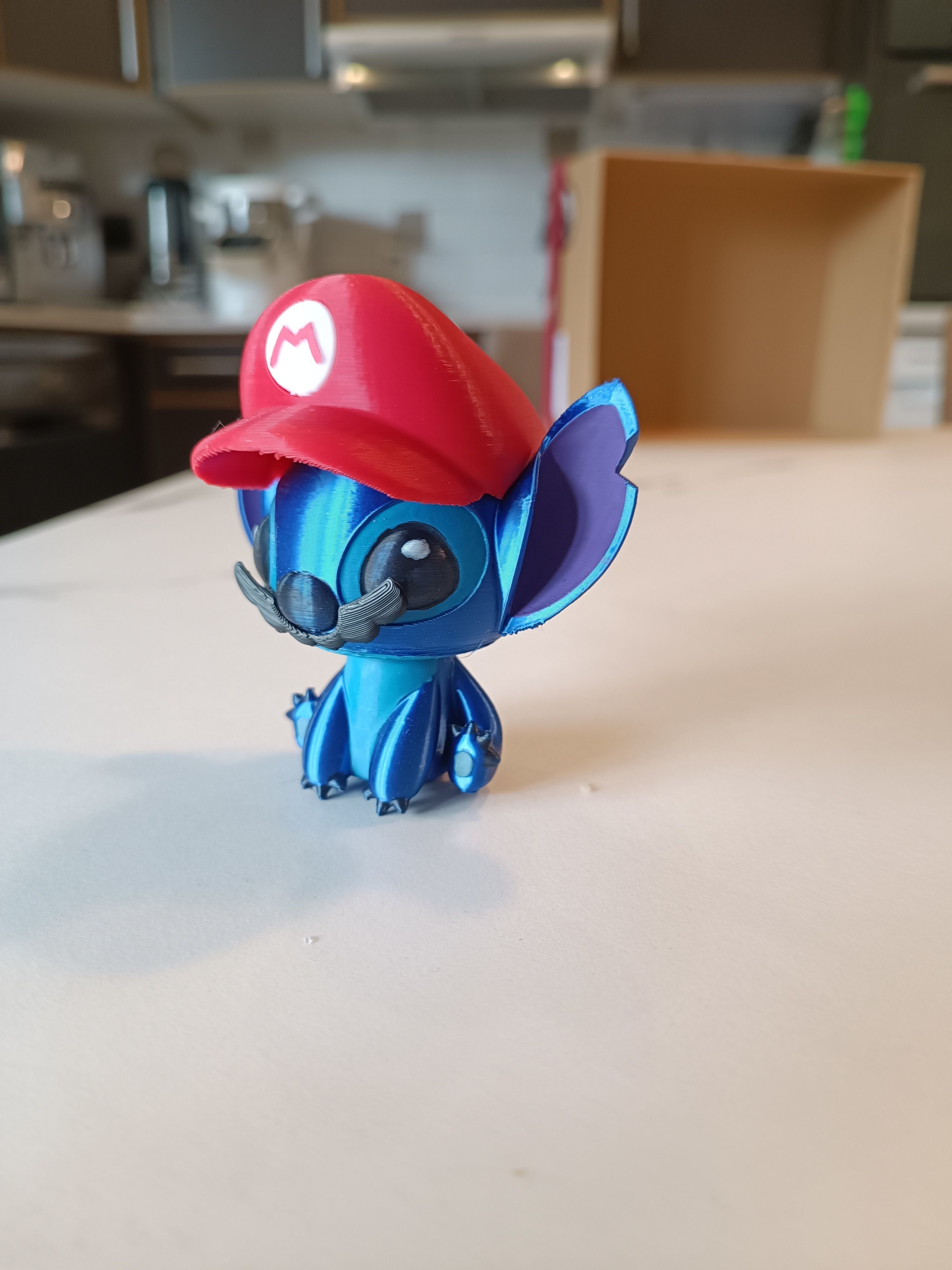 Stitch dressed as Mario 3D model 3D printable | CGTrader
