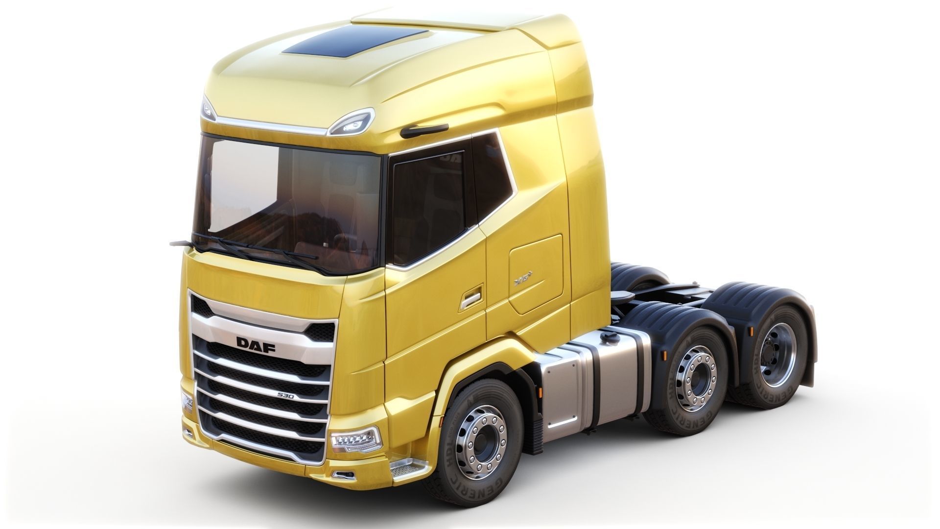 DAF XG semi truck with trailer 3D model | CGTrader