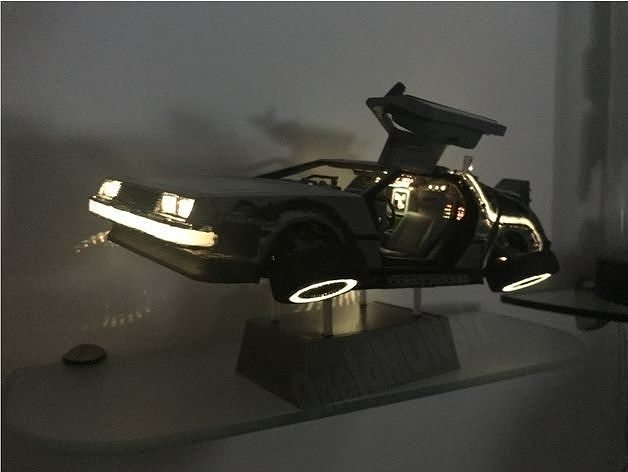 DIY DeLorean Time Machine 3D model 3D printable | CGTrader