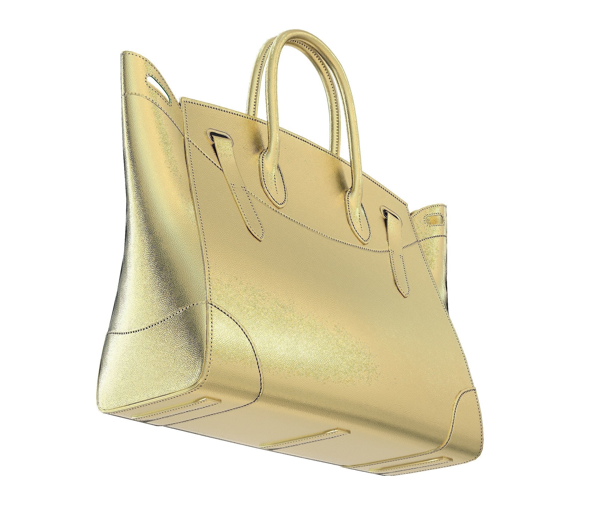 3D model Ralph Lauren Ricky Bag Gold VR / AR / low-poly | CGTrader