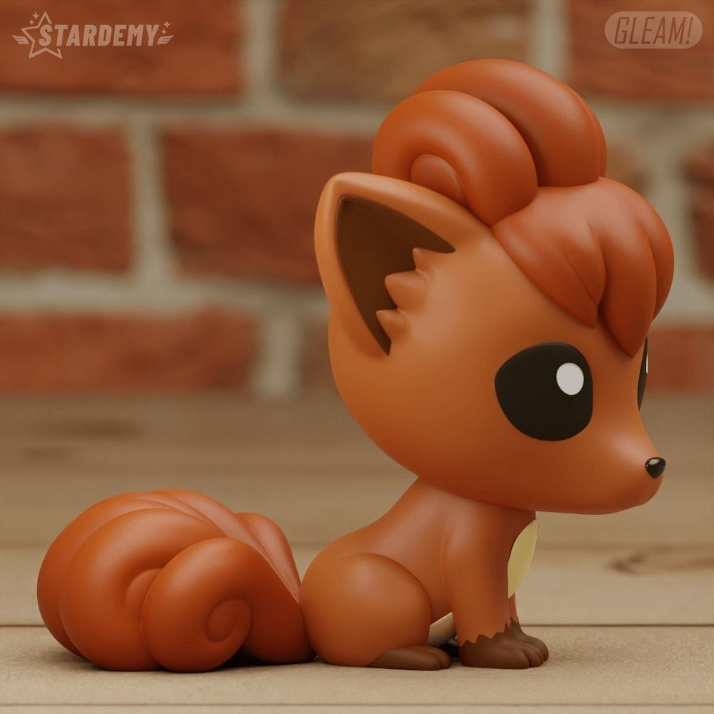 Vulpix Chibi 2 Models Easy to Print Pokemon 3D model 3D printable ...