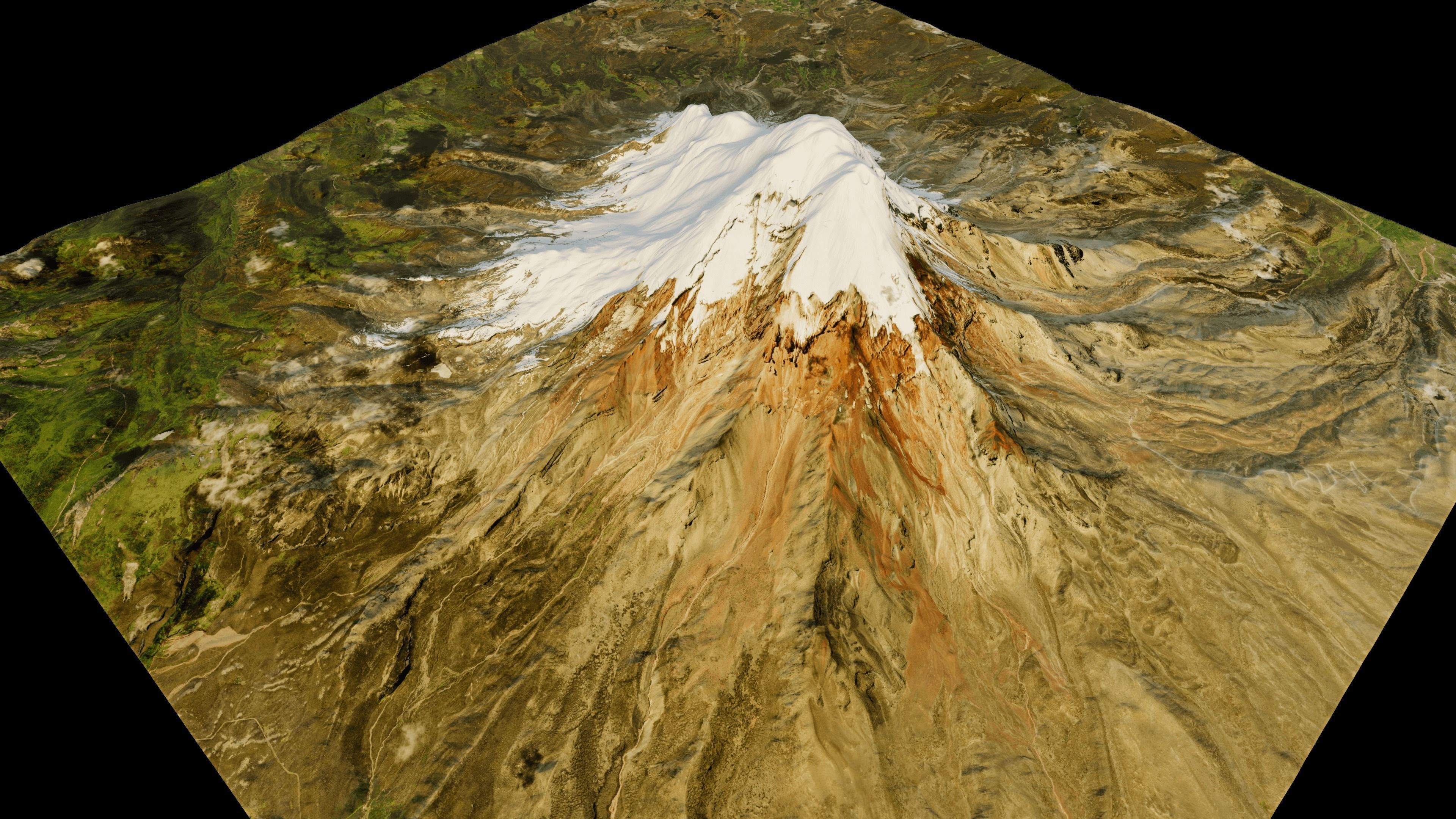 Chimborazo Stratovolcano 3d Terrain model 3D model | CGTrader