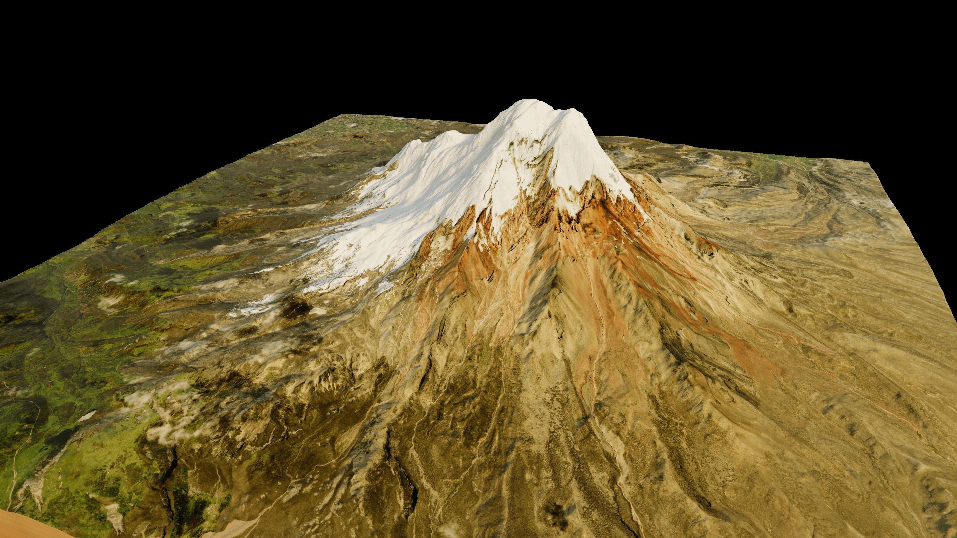 Chimborazo Stratovolcano 3d Terrain model 3D model | CGTrader