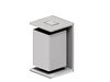 3D model Aluminum height adjustable box type trash can VR / AR / low ...