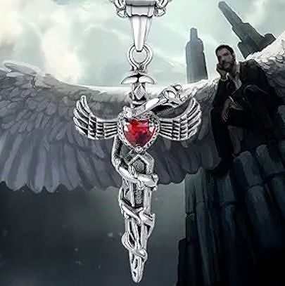 Snake Wing Cross Pendant for Men Snake Sword Jewelry 3D model 3D ...