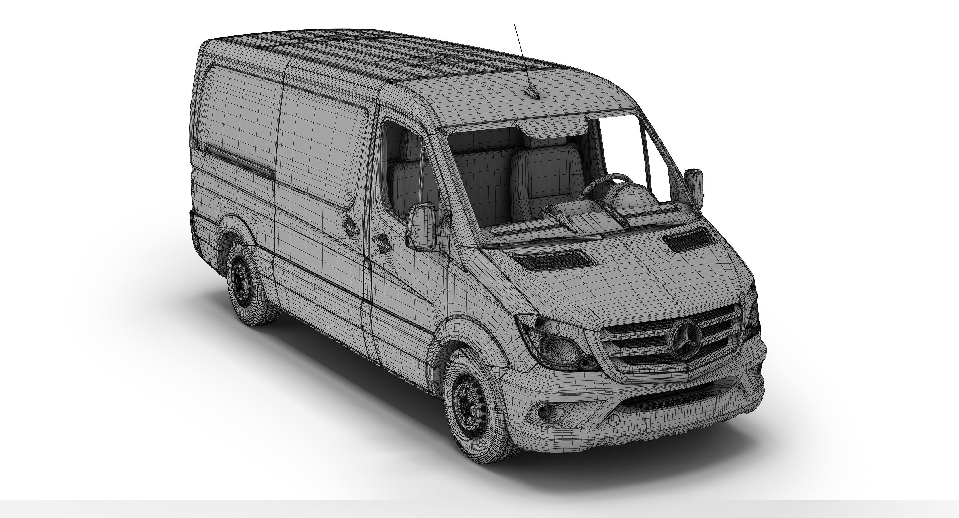 Mercedes-Benz Sprinter Standard Roof 3D model | CGTrader