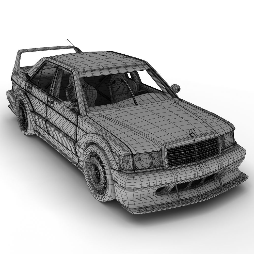 Mercedes-Benz 190E DTM Race Car 3D model | CGTrader