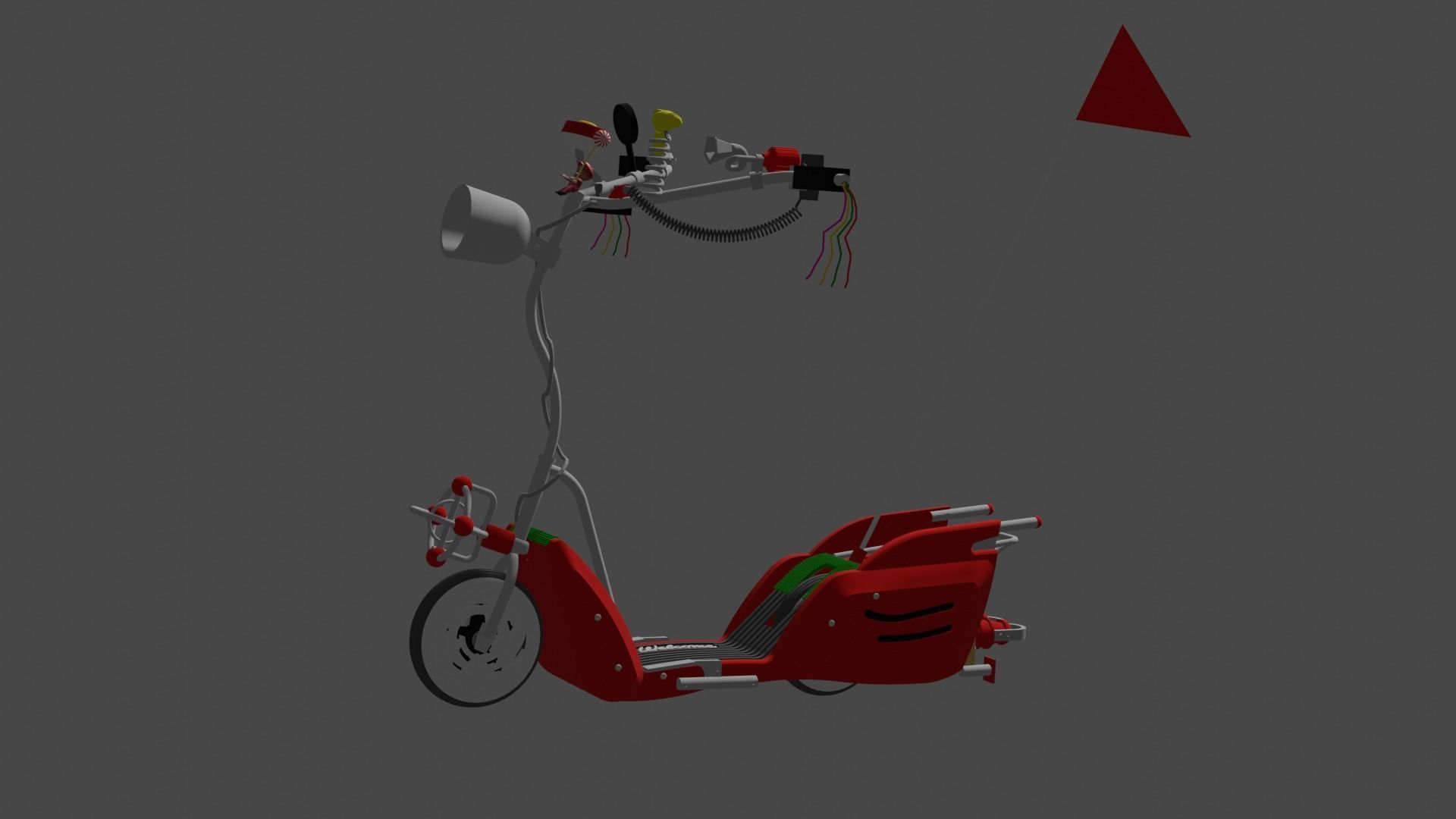 Pee Wee Herman Scooter 3D model 3D printable | CGTrader