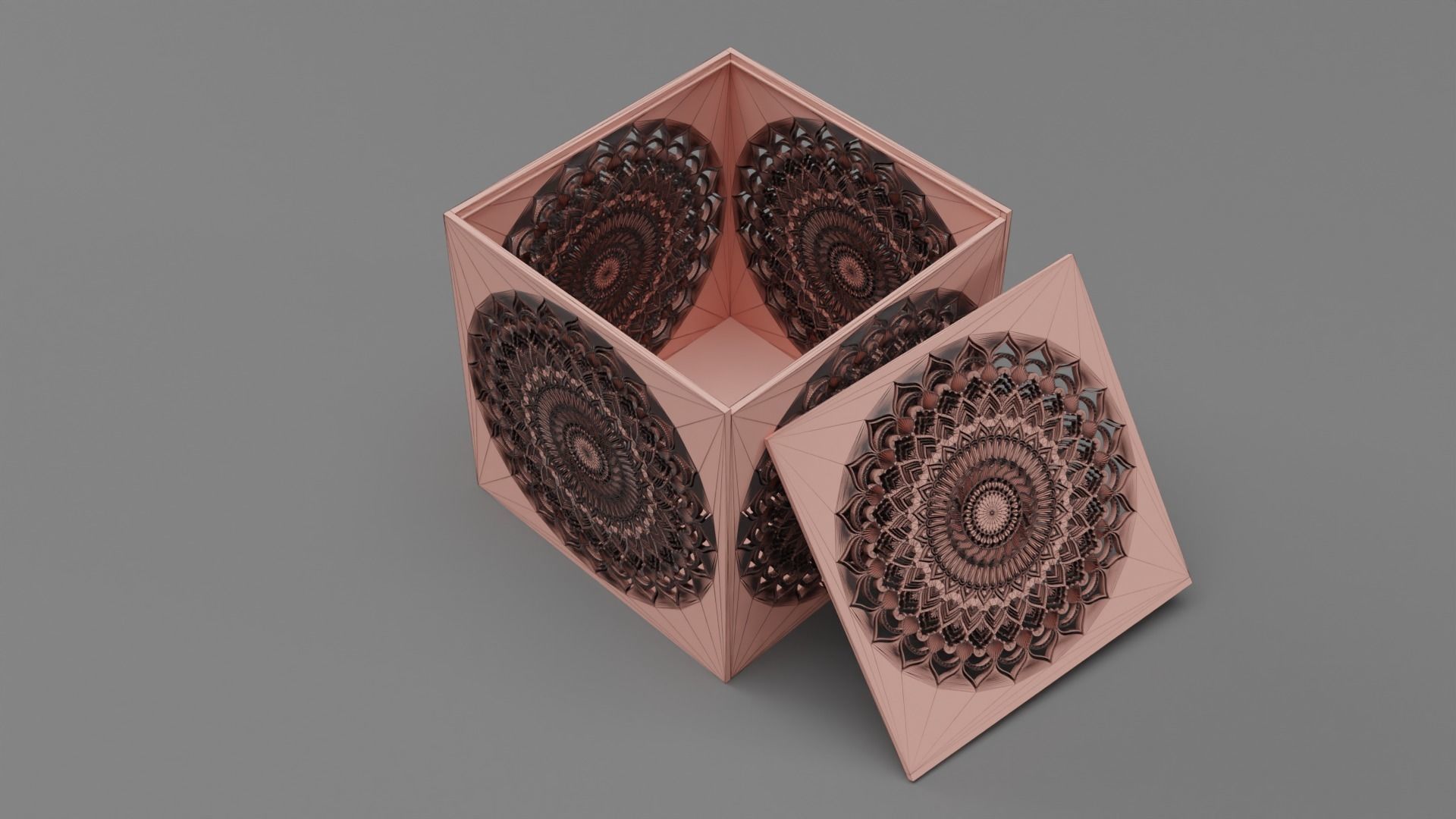 Mandala Ornament Box 3D model | CGTrader
