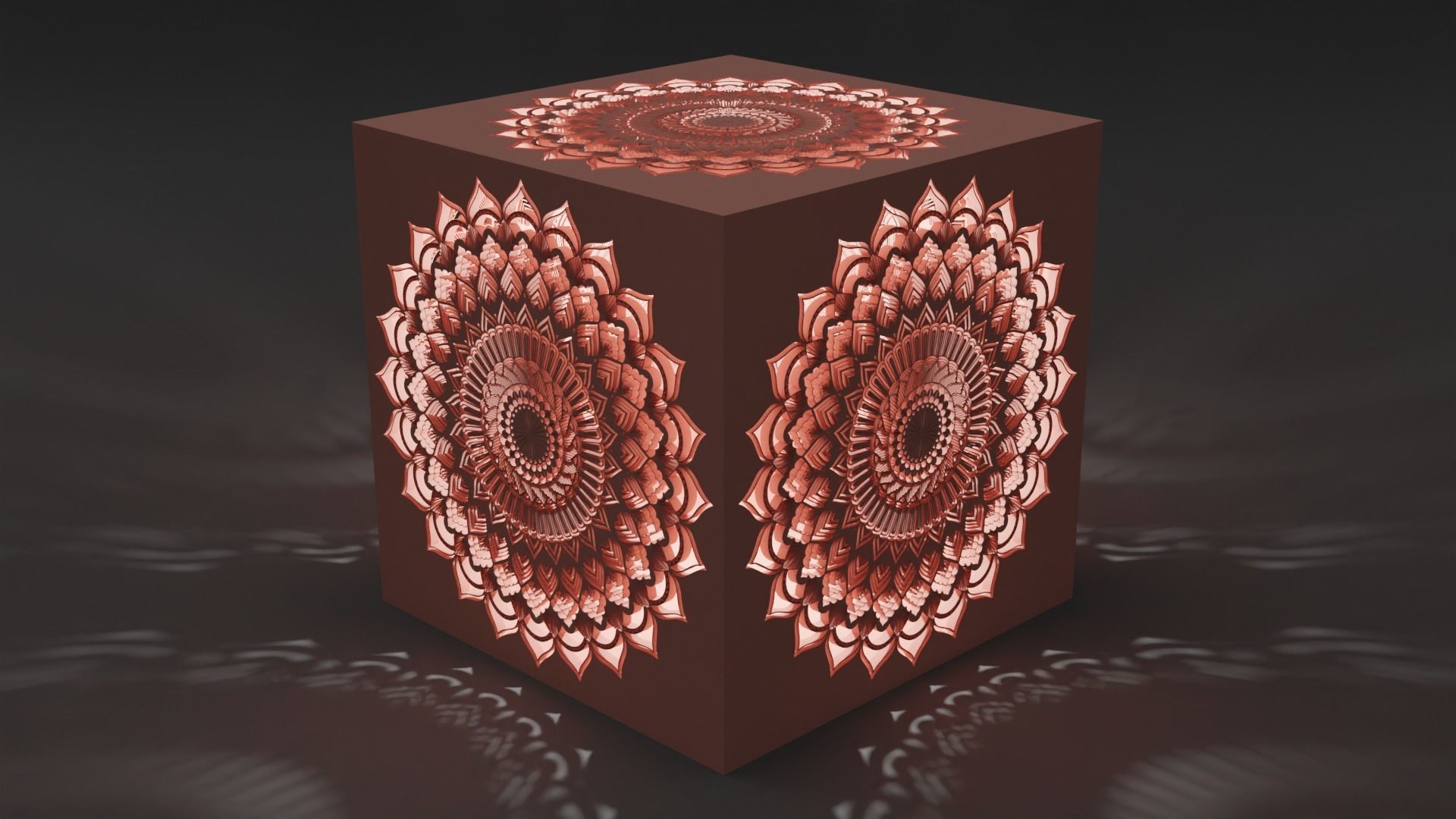Mandala Ornament Box 3D model | CGTrader