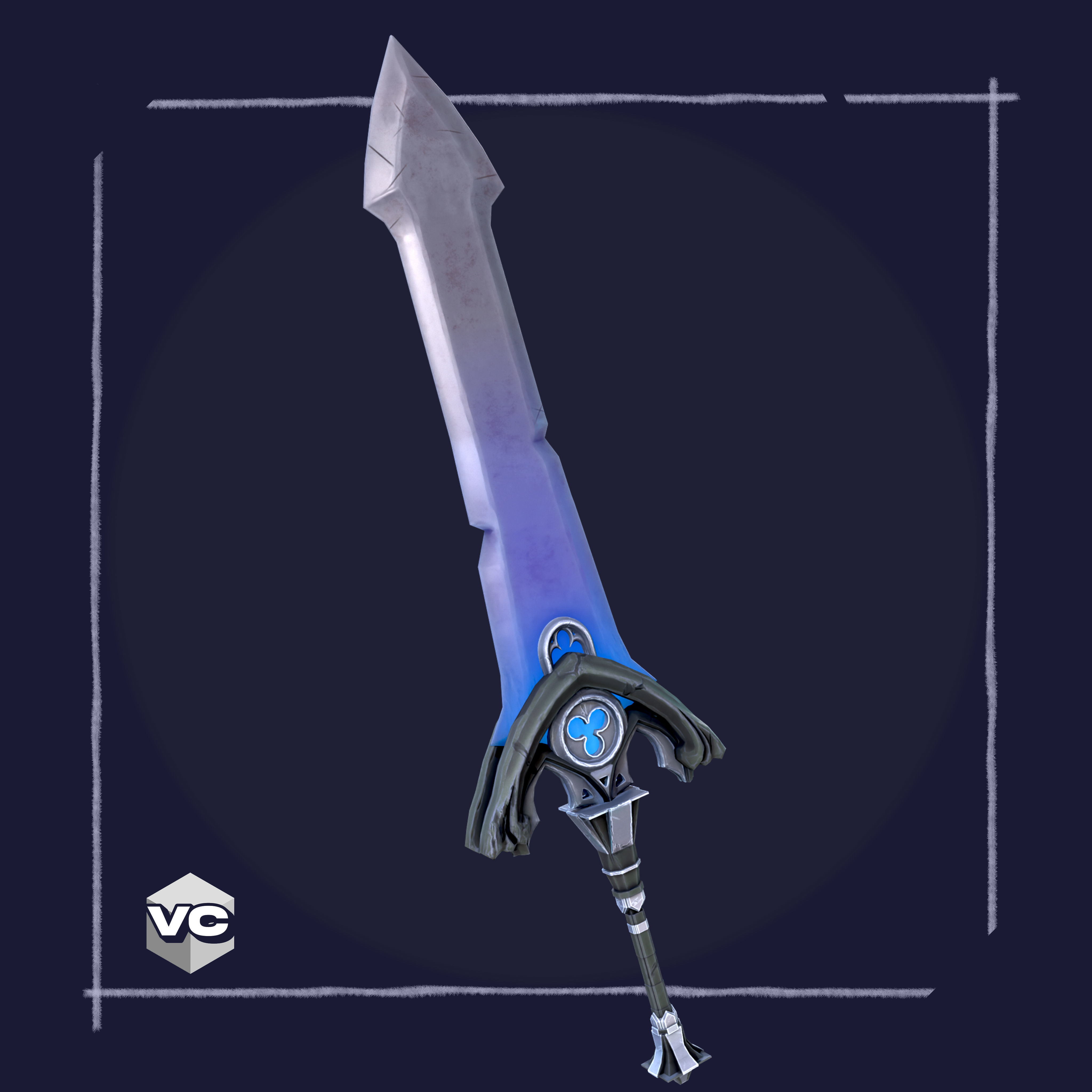 3D model Gothic Sword - Game Ready - VR / AR / low-poly | CGTrader