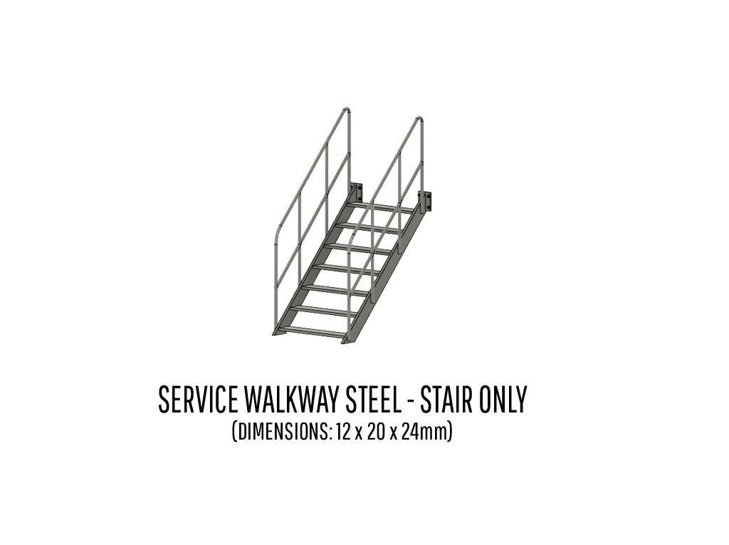 DET-0024 Service walkways steel H0-scale 26 items 3D model 3D printable ...