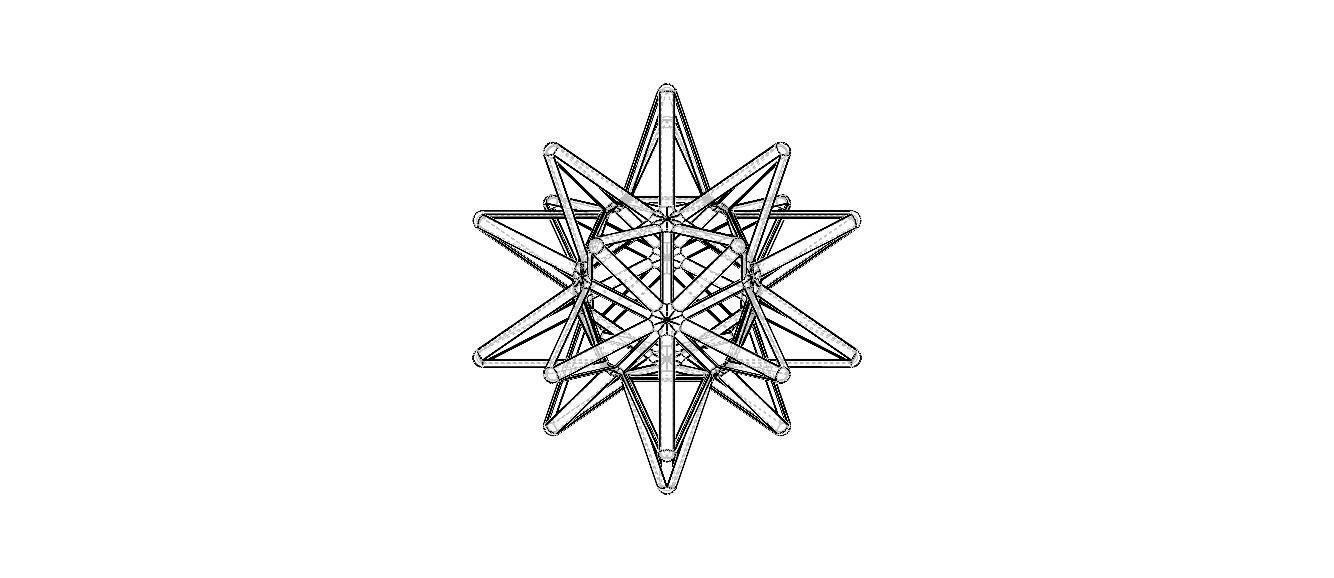 Wireframe Shape Great Stellated Dodecahedron 3D model 3D printable ...