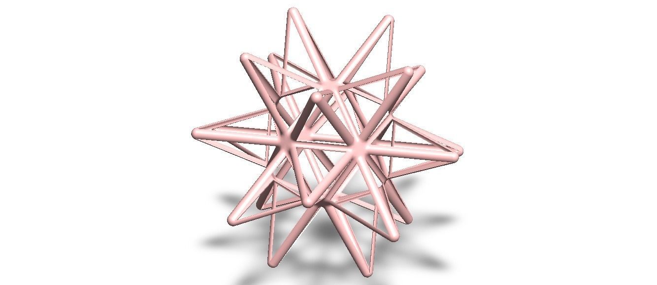 Wireframe Shape Great Stellated Dodecahedron 3D model 3D printable ...