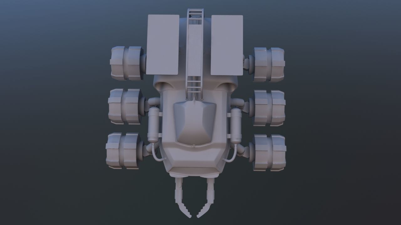 Futuristic Mars Rover 3D model rigged | CGTrader