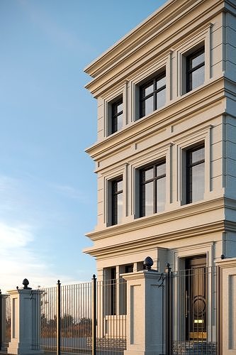 Classical architectural facade 3D model rigged | CGTrader