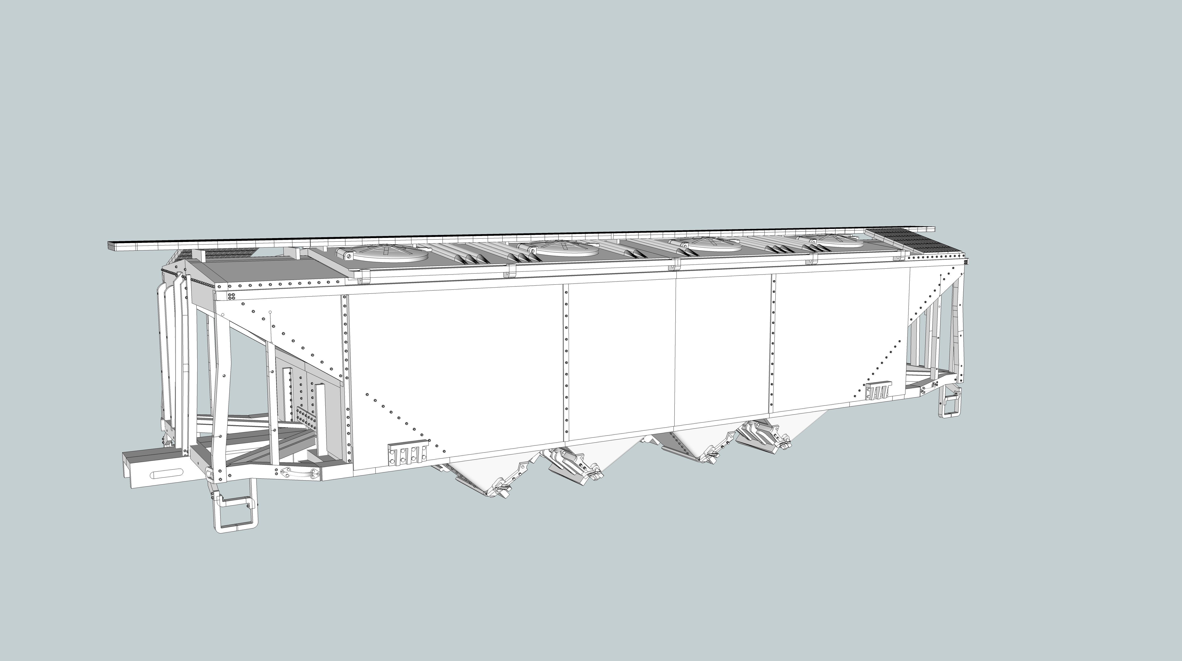 Rotary Dump Phosphate Hoppers HO 3D model 3D printable | CGTrader
