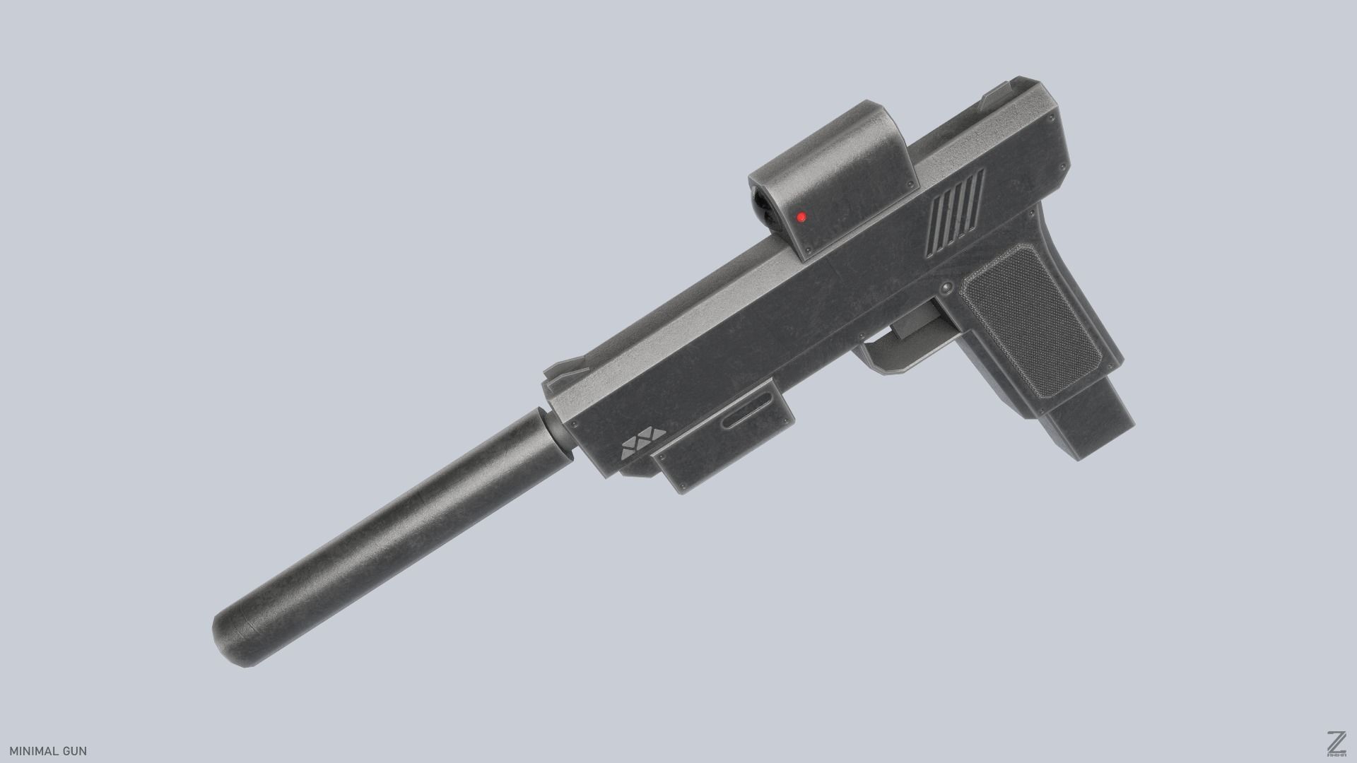3D model Minimal gun VR / AR / low-poly | CGTrader