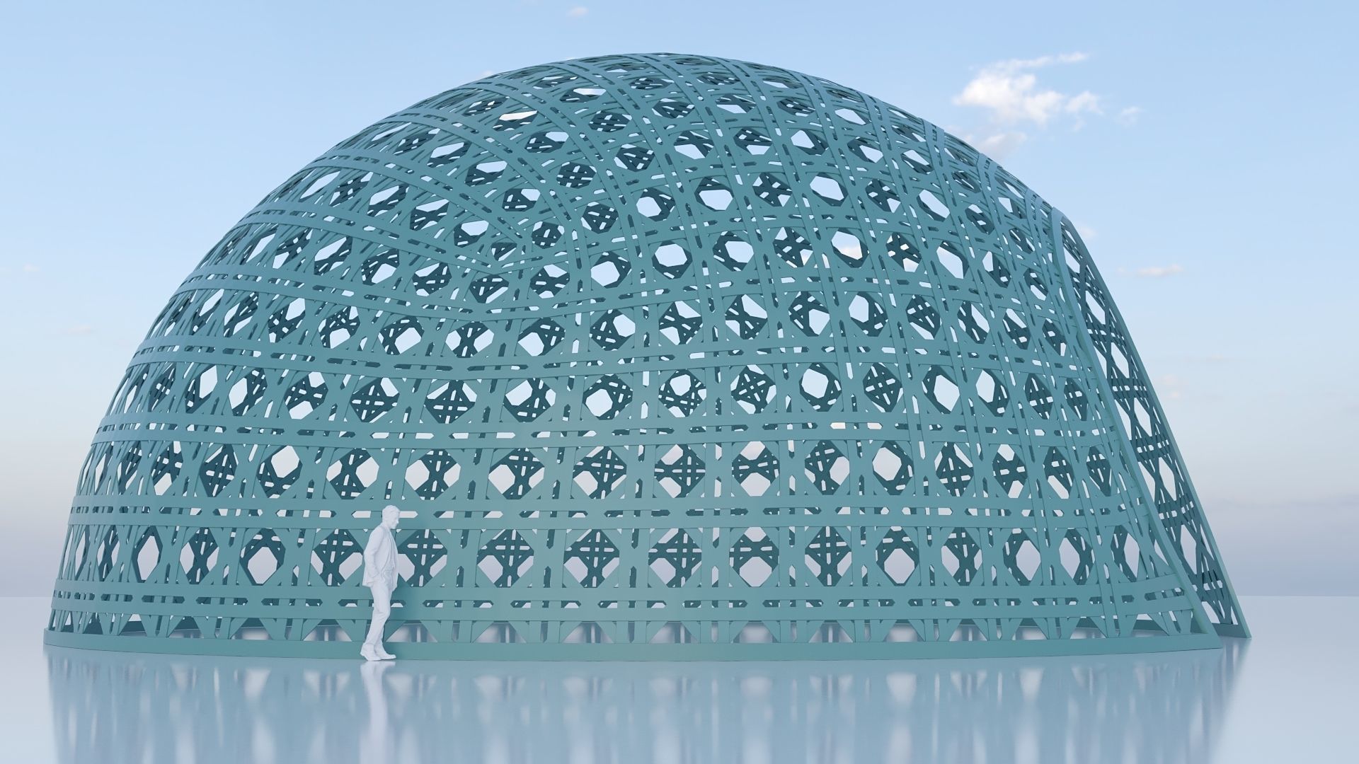 Wicker dome pavilion 3D model | CGTrader