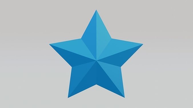 3D model Blue Star VR / AR / low-poly | CGTrader