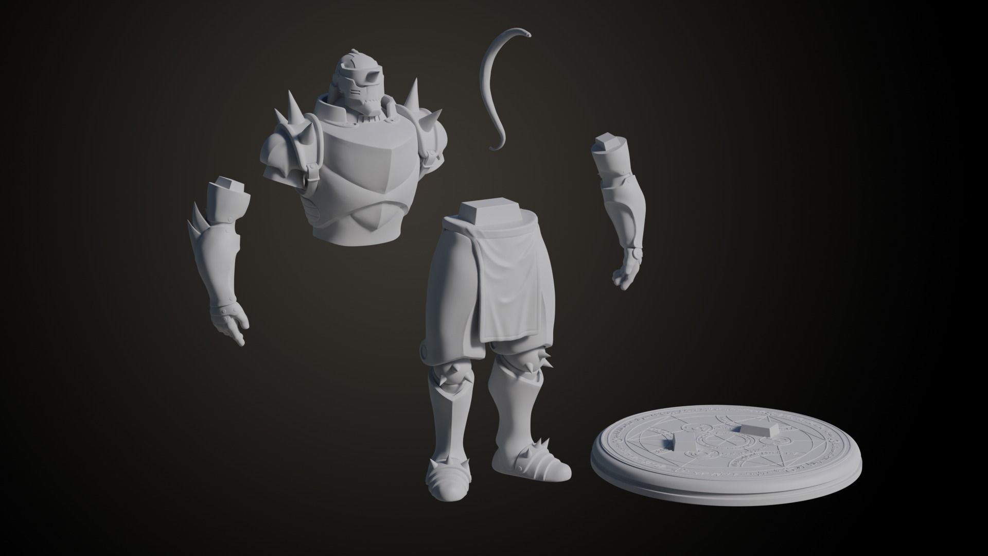 Alphonse Elric 3D model 3D printable | CGTrader