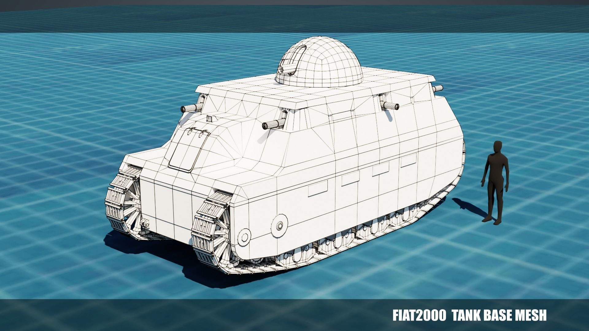 3D model 43 Tanks Base Mesh VR / AR / low-poly | CGTrader