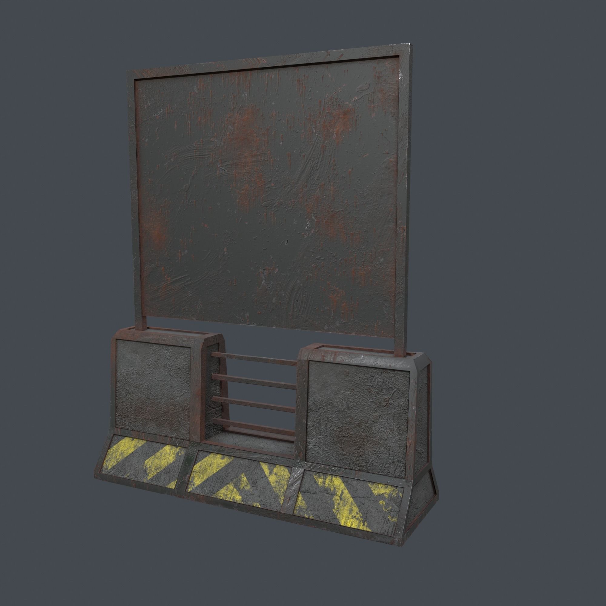 Concrete RoadBlock Barrier Barricade 3D model | CGTrader