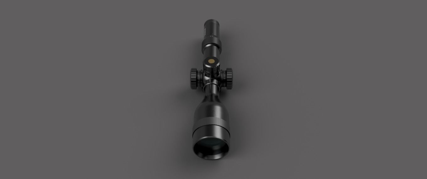 Optical scope X20 power 3D model rigged | CGTrader