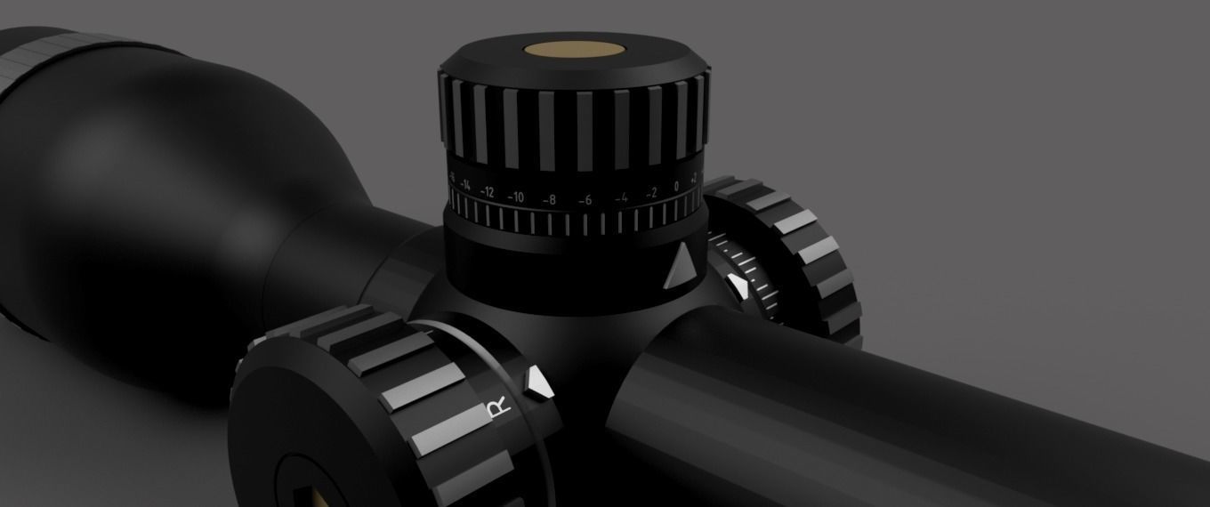 Optical scope X20 power 3D model rigged | CGTrader