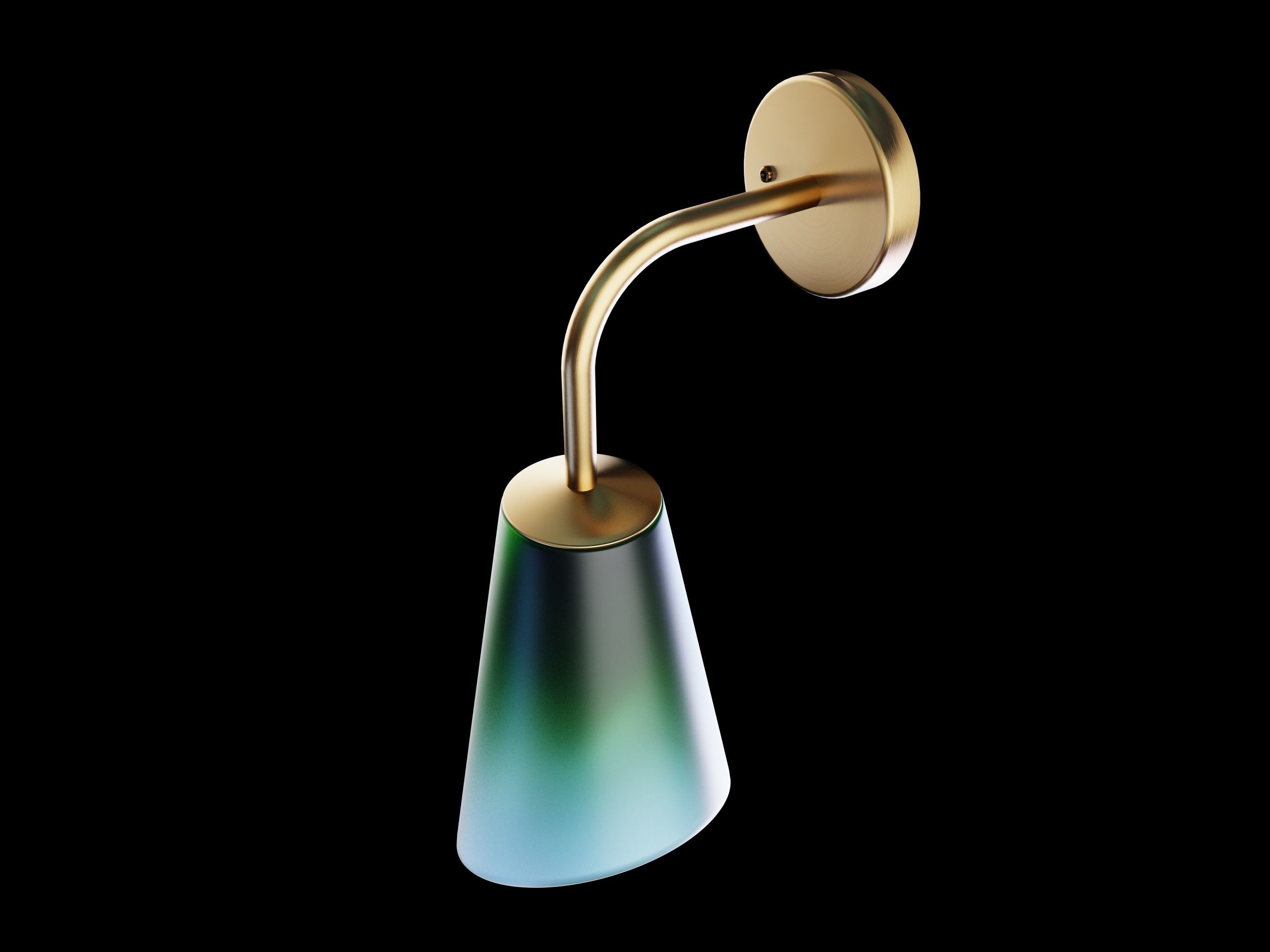 3D model Gradient frosted glass wall lamp VR / AR / low-poly | CGTrader